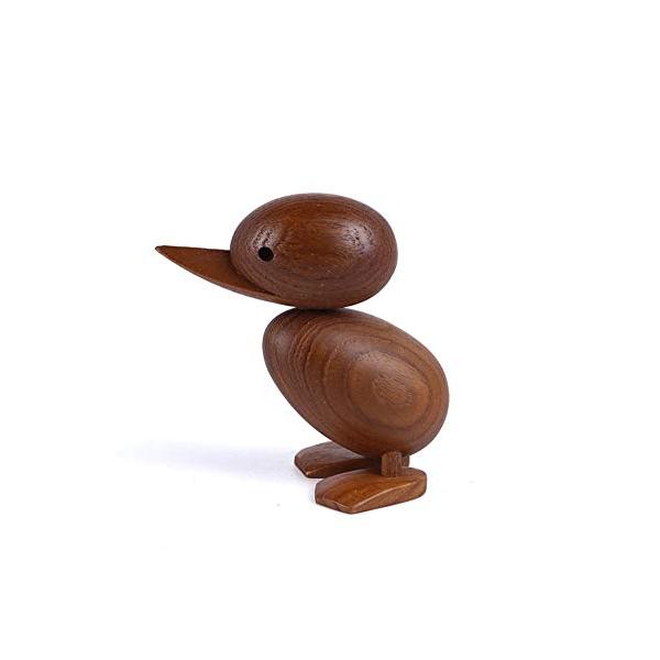 アールデコ・商品名：子アヒル・材　質：チーク・重さ　：約70g　サイズ：約 高さ9cm × 幅6cm × 奥行き9cm・仕　様：頭部のみ可動・リプロダクト品