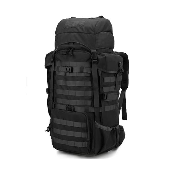 リュックC-黒 （70L）/70L/-・Color:C-黒 （70L）・バックパック仕様容量：70リットル。長さ30x幅22x高さ84cm。このミリタリーバックパックは600D耐水性ポリエステルで作られています。 YKKジッパー。レインカバ...
