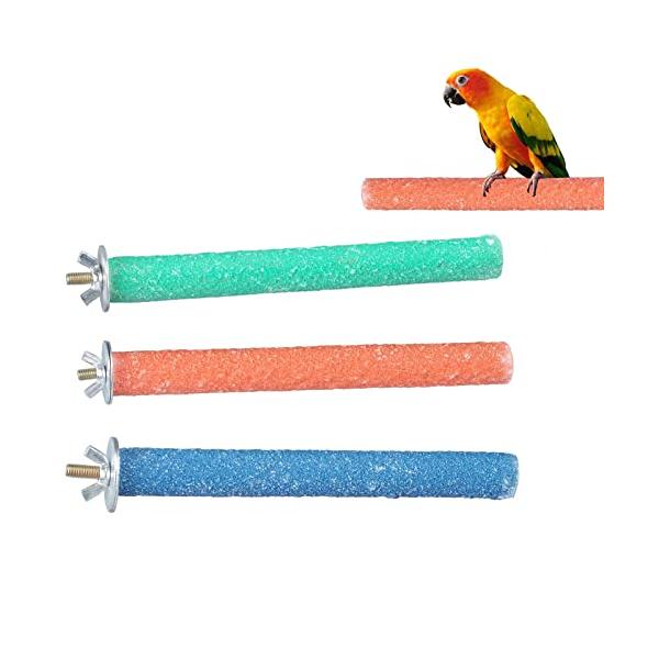 マルチカラー/C/-・Size:C・パッケージ個数:1・サイズ：直径約1.8cm〜2.0cm、長さ約15cm、色：ランダムです。・優れた材質：天然木、木の表面はスクラブでできており、ラフなデザインです。 嘴と爪トリミングに最適です。・機能：...