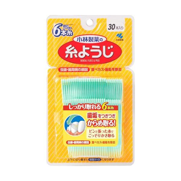 不明/30本 (x 1)/-・PatternName:30本入り・パッケージ個数:1・内容量:30本・サイズ:94*150*23(mm)・6本の細い糸が歯間の歯垢、磨き残しをしっかりからめ取る「糸ようじ」。30本入り。