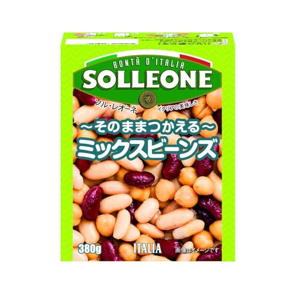 ミックスビーンズ-/380グラム/-・パッケージ個数:1・原材料:ひよこ豆、金時豆、白いんげん豆、食塩/酸化防止剤(アスコルビン酸)・商品サイズ(高さx奥行x幅):11.5cm×38cm×6.5cm・原産国:イタリア