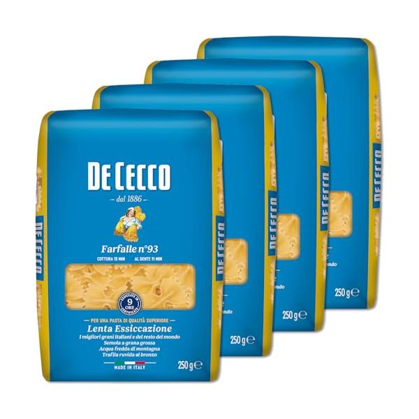 No.93 ファルファーレ-/250グラム (x 4)/-・FlavorName:No.93 ファルファーレ・パッケージ個数:4・原材料:デュラム小麦のセモリナ・内容量:250g×4袋・商品サイズ(高さx奥行x幅):14cm×22cm×9cm