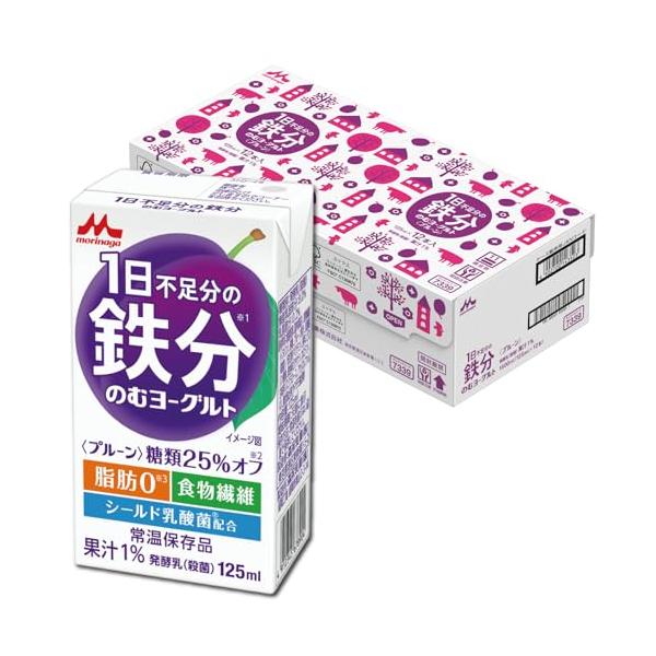 1ケース 24本-/1ケース 24本/-・Size:1ケース 24本・パッケージ個数:1・??常温で保存できるのむヨーグルトまとめ買いでのストックにも適しています。・??1本125mlの飲み切りサイズ忙しい朝にも時短で鉄分補給。外出先への持...