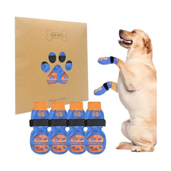 オレンジ/SM/-・Size:SMColor:オレンジ・パッケージ個数:1・??サイズ：ご購入前に必ずペットの足を測定してください。足幅が2つのサイズの中間にある場合は、より大きめのサイズをお選びください。4点セットで、靴下のようなデザイン...