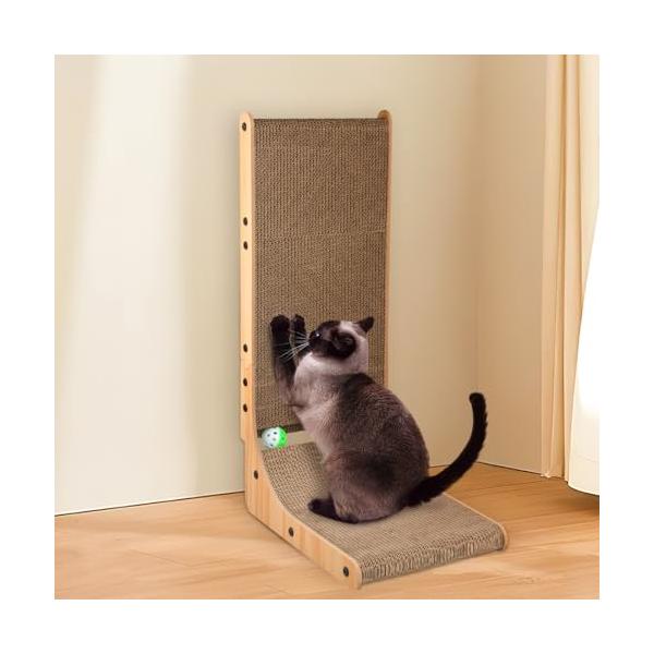 木色/L/MZB・Size:L・パッケージ個数:1・サイズ68cm×42cm×28cm，大型サイズ、厚さ4 cm。子猫でも大型猫でも、気軽に使うことができます。・省スペース壁面型なので、お部屋の空間を有効活用しながら、猫ちゃんの運動不足やス...