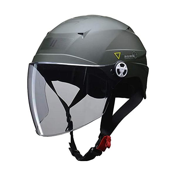 ハーフサイズグリーン/ワンサイズ/ZORK・Color:グリーンPatternName:単品・パッケージ個数:1・サイズ:大きめフリー(頭囲60〜62cm未満)・規格:PSC・SG(125cc以下用)・着脱、調整が容易なラチェット式バックル...