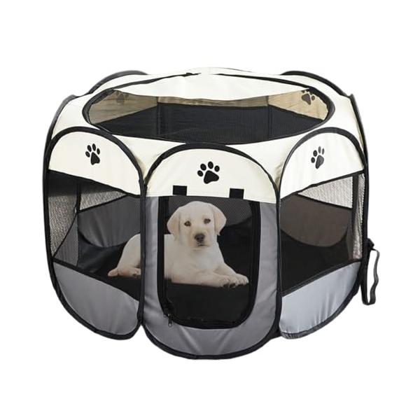 モダンXLサイズ×グレー/-/CTY-005・Color:XLサイズ×グレー・ワンちゃんの快適ライフを旅行やキャンプ、災害の時でも臨時ケージとして大活躍・快適メッシュ素材通気性を重視したメッシュ素材を使用。わんちゃんも一目で確認できるので安...