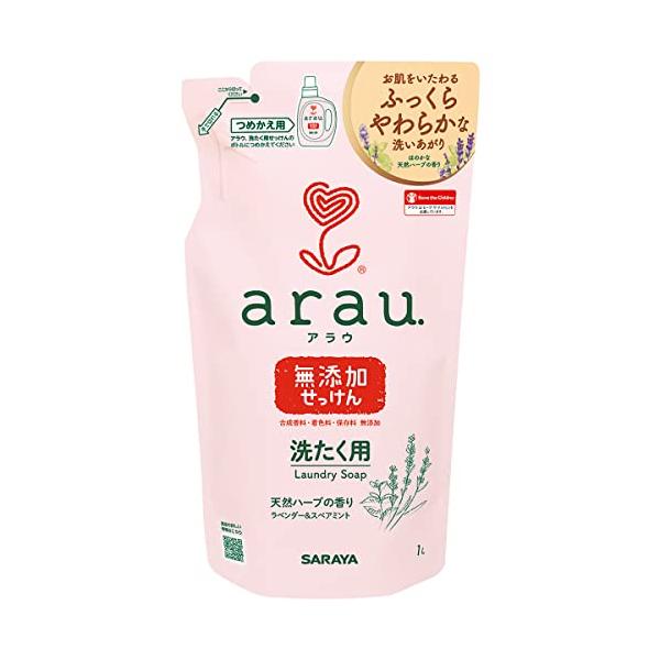 ホワイト/1L (x 1)/-・パッケージ個数:1・アラウ.　洗たく用せっけん　詰替用　1L