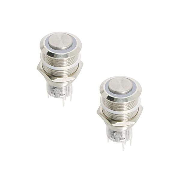 -/12V ~ 24V / 19mm - 3/4 瞬間的な押しボタン/高/-・Size:12V ~ 24V / 19mm - 3/4 瞬間的な押しボタン/高・取付穴径： 19mm， 頭径： 22mm， 全長： 40mm， 保護度： IP65...