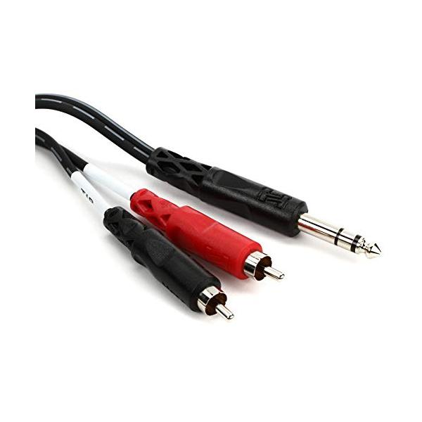 ブラック/2m/TRS202・Size:2m・パッケージ個数:1・ホサ・コネクタにステレオフォンオス（1/4” TRS）とRCA（オス）×2を採用したインサートケーブルです。ミキサーのインサート端子にRCA端子を備えたエフェクトプロセッサー...