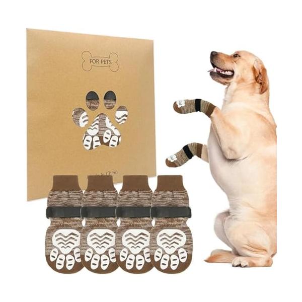 ブラウン/SM/-・Size:SMColor:ブラウン・パッケージ個数:1・??サイズ：ご購入前に必ずペットの足を測定してください。足幅が2つのサイズの中間にある場合は、より大きめのサイズをお選びください。4点セットで、靴下のようなデザイン...