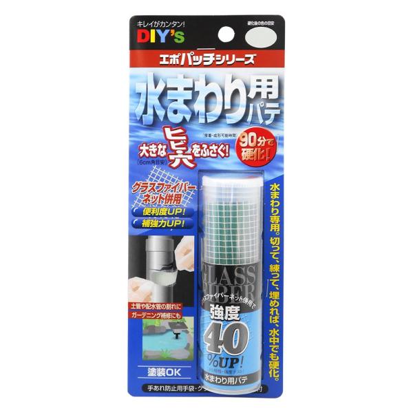 水まわり用透明/水まわり用/EP-G4・Style:水まわり用・パッケージ個数:1・製造国:台湾・種類:化学反応形接着剤・成分:エポキシ樹脂(50%)、硬化剤、顔料・正味量:約53g・接着するもの:金属、石材、コンクリート、陶磁器、木材、木...