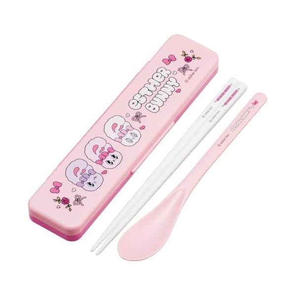 コンビセット/-/CCS3SA-71517・Color:コンビセット・パッケージ個数:1・サイズ：横18.8×縦4.7×高1.8cm、箸・スプーン：18cm・材質：ABS樹脂、箸：メタクリル樹脂、フタ：AS樹脂、クッション：シリコン樹脂・原...