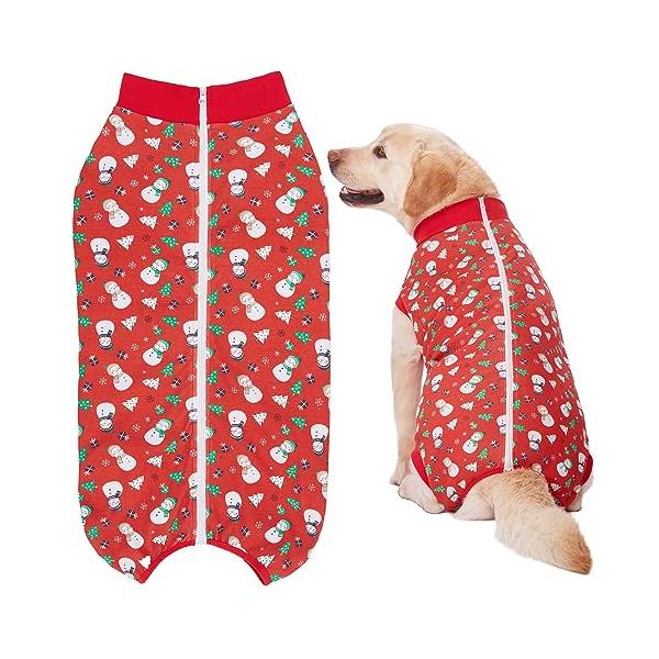 （スノーマン柄）レッド/2L/-・Size:2LColor:（スノーマン柄）レッド・パッケージ個数:1・離乳や避妊術後の傷をよく舐める子、アレルギーや湿疹等のお悩みから肌を守る術後服です。・挟み込み防止のジップスを使って、二度目の傷つけや傷...