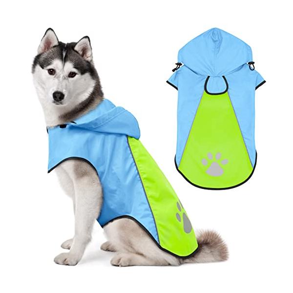 グリーン/L/Kpuplol-1・Size:LColor:グリーン・???耐久性 雨や雪に強い最新防水生地羽のように軽いレインコートは、どんなに悪天候でも子犬が乾燥した快適な毛を保つことができますので、安心して選んでください・??可愛すぎる...