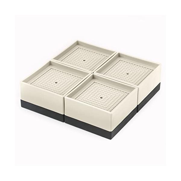 ベージュ/4cm/WP002-1・Size:4cmColor:ベージュ・パッケージ個数:4・二段式設計上層はPP(ポリプロピレン)の素材で、頑丈的で耐久性に優れています。下層はTPU（ゴム）が採用され、滑り止め加工で耐摩耗性が高いです。上層...