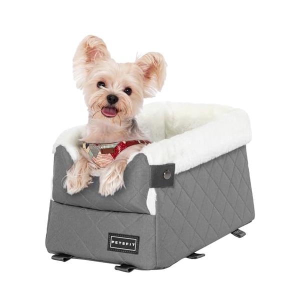 薄グレー/-/DVCD051024N1Z2E・Color:薄グレー・抜群な安定性ペットドライブボックスの底部には二種類の固定ベルトが備わっています。まずは通常の固定ベルトをコンソールに取り付けるだけで、一度の固定が完了します。そして、フック...