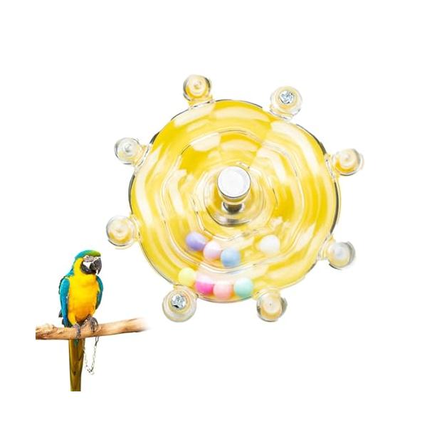 イェロー/-/EsiFare・Color:イェロー・信頼性のある素材この鳥用おもちゃは高品質なABSとステンレススチールで作られており、オウムの噛む力にも耐えられる設計で、楽しい遊び時間を提供する信頼できるおもちゃです。・製品の特徴このおも...