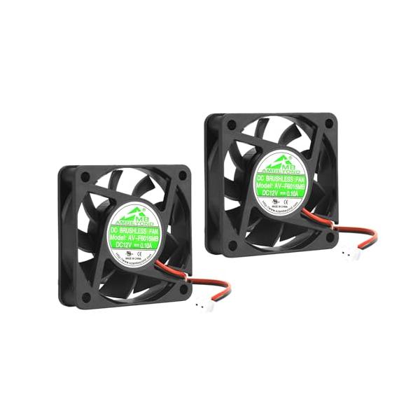 6015。2パック 60x60x15mm ファン/2パック6015ファン/FBA_2-AV-F6015MB・Size:2パック6015ファン・パッケージ個数:1・定格電圧：DC 12V　電流：0.10A・速度：4200RPM 　空気流量：2...