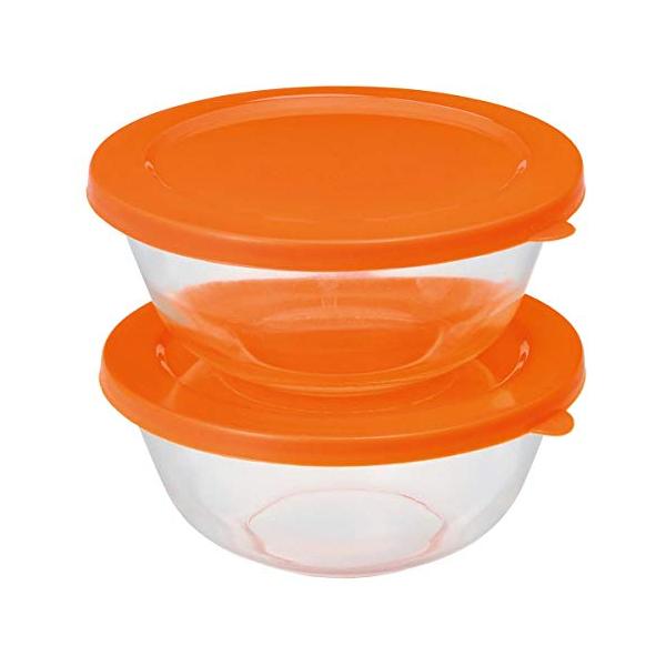 Contemporary2個組/12cm径/-・パッケージ個数:1・1個サイズ(約):直径12×高さ5cm・材質:ほうけい酸ガラス、ポリプロピレン・製造国:中国・耐熱・耐冷温度:(ボウル)電子レンジ耐熱温度差120℃ (蓋)耐熱100℃、耐...