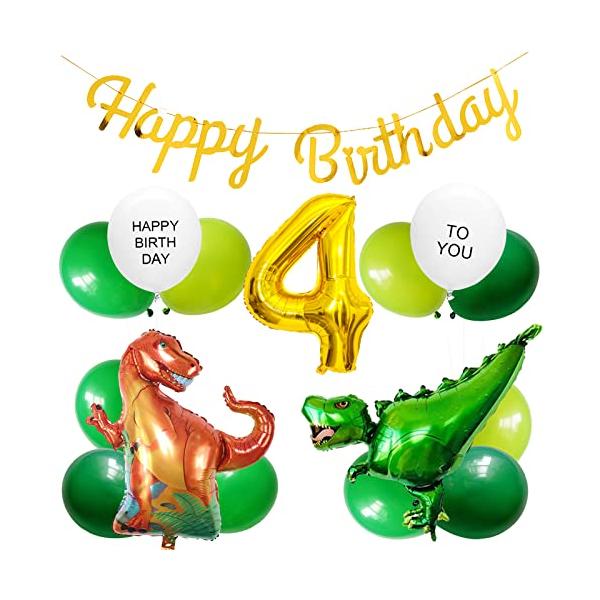 4/-/B0007・Color:4・子どもたちが憧れる「恐竜」迫力のある姿に子供たちが興奮すること間違いなし。これひとつでお誕生日のお祝いを豪華に演出できる恐竜テーマのプチプラ飾り付けセットです・商品内容：フィルム恐竜風船×2個、数字バルー...