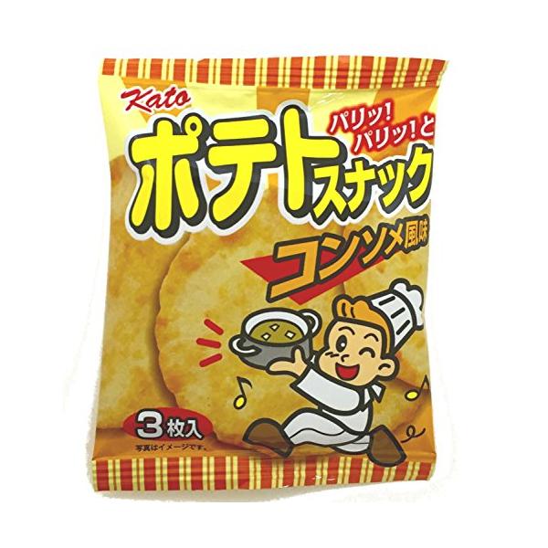 -/3個 (x 20)/-・FlavorName:コンソメSize:3個 (x 20)・パッケージ個数:20・原材料:小麦粉(国内製造)、植物油脂、小麦でん粉、砂糖、コンソメ風味シーズニング〔糖類(砂糖、ブドウ糖)、肉エキスパウダー(乳成分...
