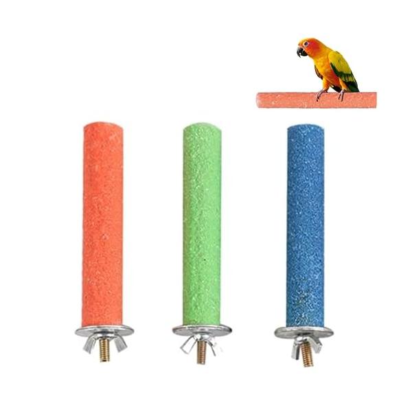 マルチカラー/F/-・Size:F・パッケージ個数:1・パッケージ内容：3本セット、サイズ：直径約1.5cm、長さ約10cm、色：ランダムです。・優れた材質：天然木、木の表面はスクラブでできており、ラフなデザインです。 嘴と爪トリミングに最...