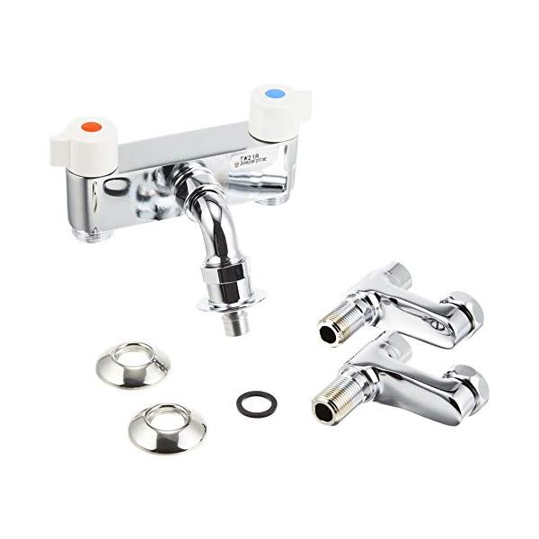 一般地用シルバー/-/TW21R・Style:一般地用・パッケージ個数:1・緊急止水弁洗濯機用水栓「ピタットくん」・スパウトを取り外しできない水栓には…・洗濯機用ホースワンタッチ着脱・逆流防止弁付き