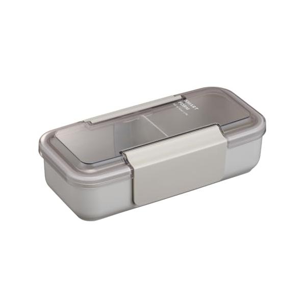 ライトグレー/600ml/B-1491 LN・Color:ライトグレーSize:600ml・パッケージ個数:1・サイズ：約19.4×9.6×6.1cｍ、重量：204g、材質：本体・中仕切/ポリプロピレン、フタ/ＡＳ樹脂、とめ具／ＡＢＳ樹脂、...