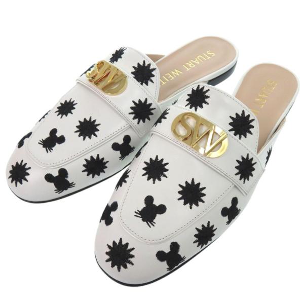 ■商品情報[管理番号]6K0625A4T16[ブランド]スチュアートワイツマン（STUART WEITZMAN）[タイプ]バックル　ロースクエアヒール　エンブロイダリー[対象]レディース[カラー]ホワイト x ブラック[モデル]FRANCE...