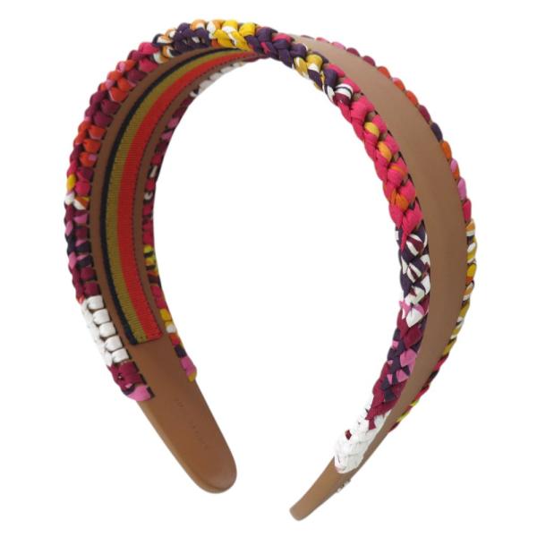 ■商品情報[管理番号]7G0810AA5T29[ブランド]エルメス（HERMES）[タイプ]カチューシャ[型番]231024G[対象]レディース[カラー]マルチカラー x ブラウン[金具]シルバー[モデル]FANTAISIE D'ETRIE...