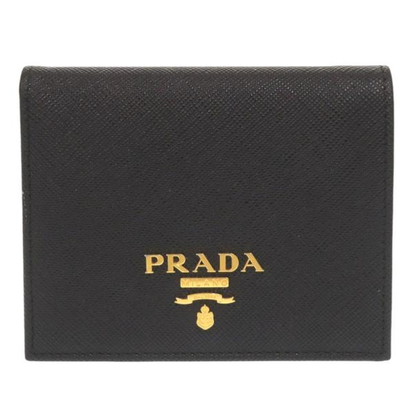 ■商品情報[管理番号]7H0291EZ5m37[ブランド]プラダ（PRADA）[型番]1MV204[対象]レディース[カラー]ブラック[金具]ゴールド[モデル]サフィアーノ[生産国]イタリア[サイズ]W約11cm x H約9cmx D約2....