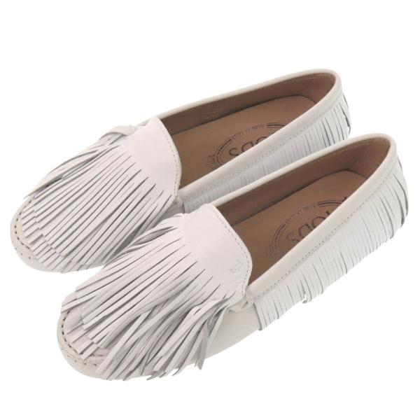 ■商品情報[管理番号]8B1134EE4Q14[ブランド]トッズ（TOD’S）[型番]XXW00G0Y720CZMB001[対象]レディース[カラー]ホワイト[モデル]ゴンミーニ フリンジ GOMMINI FRANGE ドライビングシューズ...