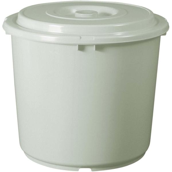 押しブタ付ですのでつけもの石の使用も可能です。●寸法/61.5パイ×52.0H（cm）●容量/100リットル●材質/本体、フタ：ポリエチレン　　　 押しフタ：ポリプロピレン●色/クリーム ※商品写真は、パソコンモニターの環境によって、実際の...