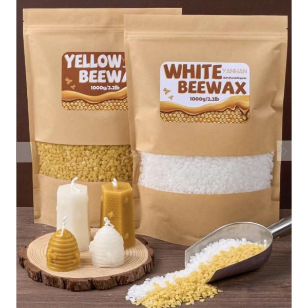 安心の天然ミツロウ。キャンドル作り、保湿クリーム作りなどにご使用いただけます。【容量】 1kg■冷暗所に保管してください。 ■お肌に合わない場合はご使用をやめてください。 ■手作り化粧品を他に販売することは法律で禁止されています。 ■当原料...