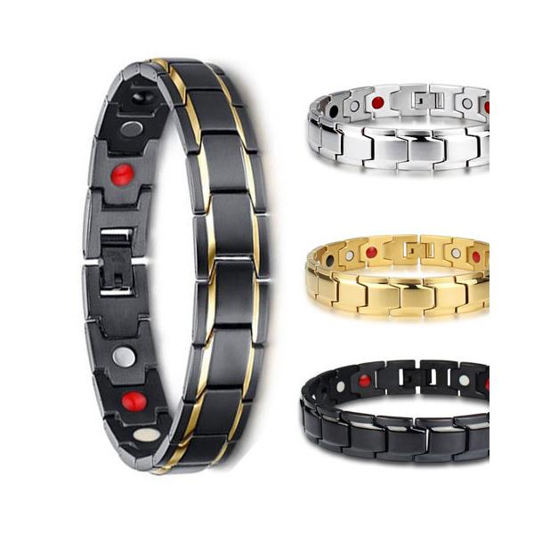 メンズジュエリーパワー磁気 ブレスレット 男性バングル ケース付きゲルマニウムアクセサリー 健康アクセサリー ステンレスブレス ブレス メンズ レディース おしゃれ カジュアル スポーティ ジュエリー ヒーリング エナジープレゼント ギフト...