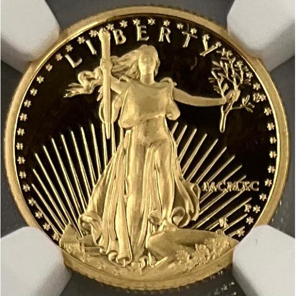 ◯商品名 1990年 アメリカ イーグル 金貨 5ドル 1/10oz リバティ NGC社鑑定 PF69 ULTRA CAMEO◯発行国  アメリカ合衆国◯発行年 1990年◯額面  5ドル◯重量  3.39g(1/10oz)◯素材  金◯品...
