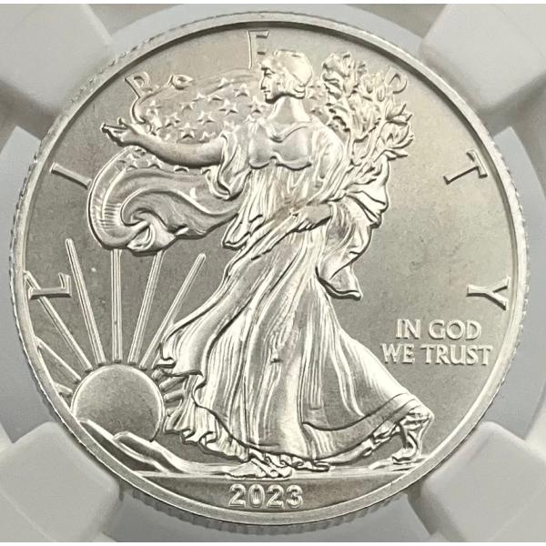 ◯商品名 2023年 フィジー ウォーキング リバティ 1/2oz １ドル 銀貨 イーグル NGC社鑑定 MS70 Early Releases マーカンティ氏サイン◯発行国  フィジー共和国◯発行年 2023年◯額面  １ドル◯重量  約...