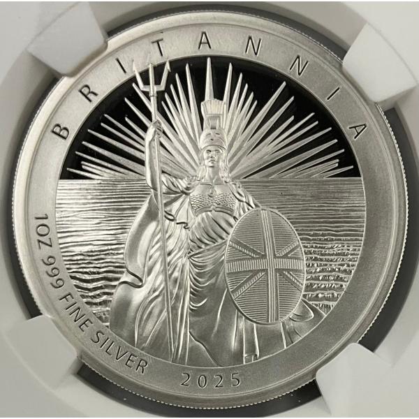 ◯商品名 2025年 イギリス ブリタニア ロイヤルミント １oz ２ポンド 銀貨 チャールズ３世 NGC社鑑定 PF69 ULTRA CAMEO◯発行国 イギリスロイヤルミント(王立造幣局)◯発行年 2025年◯額面 ２ポンド◯重量 約3...