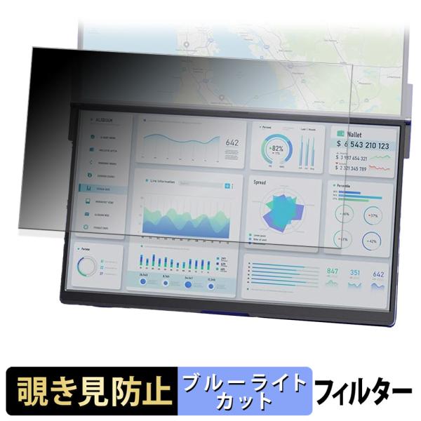 ※本商品は　保護フィルムであり、モニターではありません。◎覗き見防止正面からの見やすさは損なわず、横からの覗き見による情報漏洩を気にせず安心して使う事ができます。スクリーンの正面を中心に約60度(左右各30度)より外の角 からは画面が真黒に...