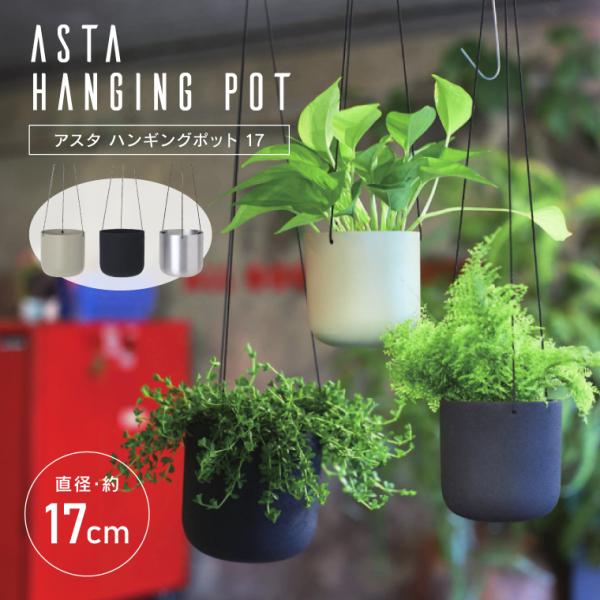 ■空間をすっきり、おしゃれに。深型ハンギングプランターFARM（ファーム）の「アスタハンギング」は、メタル素材の洗練された質感と、吊り下げられる省スペース性を兼ね備えた、おしゃれなハンギングプランターです。■深型で鉢がしっかり隠れるハンギン...