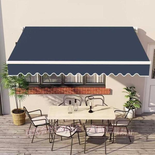 手動ひさしオーニングテント、防水およびUV 伸縮式 オーニングテント 、 壁際 2/3/4/5M アウトドアオーニング、アルミ合金 庭の日よけ格納式キャノピーオーニン