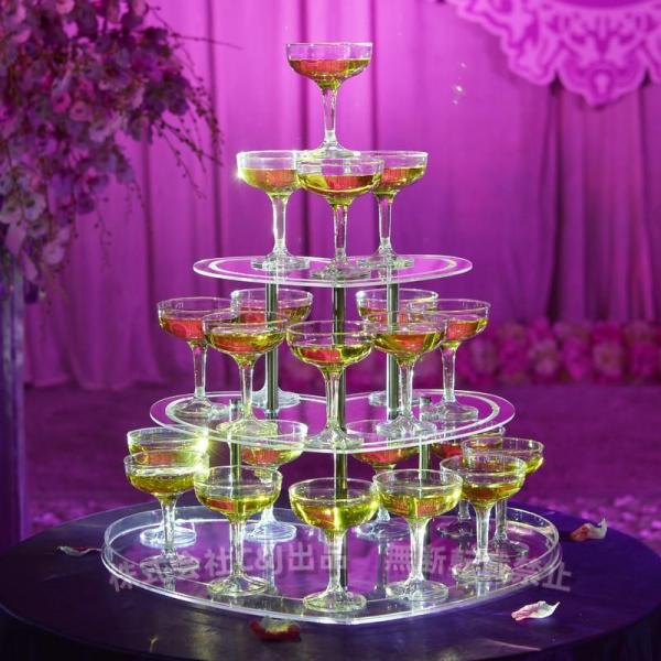 新しいデザイン-私たちの材料は、変形しにくい、92％以上の光透過率の強い食品グレードのアクリルでできており、「クリスタルアクリル」と呼ぶことができますサプライズの使用方法-カップの底に漏れがあります。 一番上のカップまでワインを注ぐだけで、...