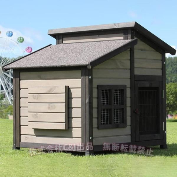 ペットケージ 犬用サークル 中、大型犬 ケージ ，無垢材の犬小屋 屋外の木造犬小屋 大型犬小屋 屋外防水犬小屋 (Size : 84*74*80cm)