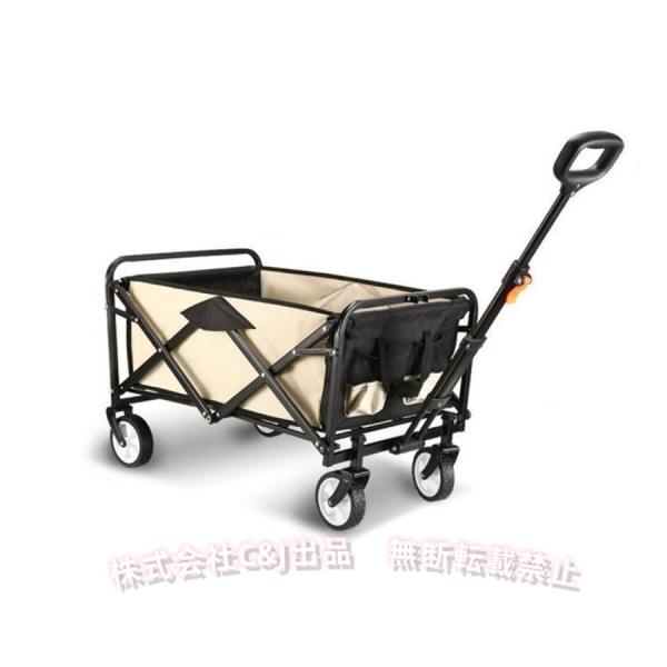【大容量キャリーワゴン】軽量 キャリーカート 150L大容量、耐荷重100kg、アウトドア活動時は家族3人分のギアや食料は全て問題なく運べます。【また前輪360°回転でき】方向も自由調整できて、もっと便利です。小回りのきくスムーズなタイヤで...