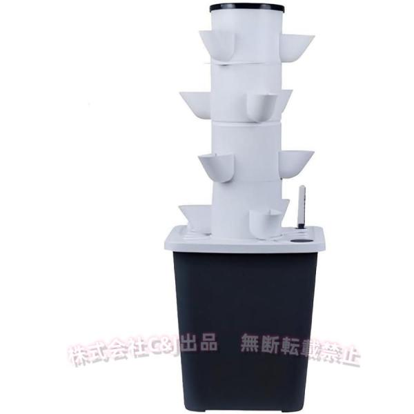 【水耕栽培タワー】従来の植栽方法より約90％の水を節約できます。また、これは無土栽培であり、必要なのは水と植物の養液だけであり、汚染のない緑の植栽を実現できます。【高品質素材】食品グレードのPVC-Uで作られたこの水耕栽培システムは、土壌栽...