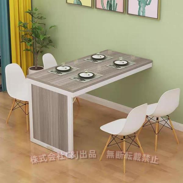 材質：壁に取り付けられた折りたたみテーブルは天然の松無垢材でできており、頑丈で、手で磨かれ、表面が滑らかで、簡単ではありません。折りたたみデザイン：壁に取り付けられたデスクの厚い支柱、強力な支持力、折りたたんだときのリバウンドがなく、テーブ...