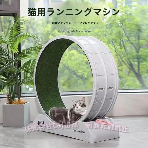 キャットホイール 猫 回し車 ロック装置内蔵 静音低ノイズ 猫専用ルームランナー 猫 ランニングホイール キャットウォーク 運動不足解消 ストレス解消 キャット