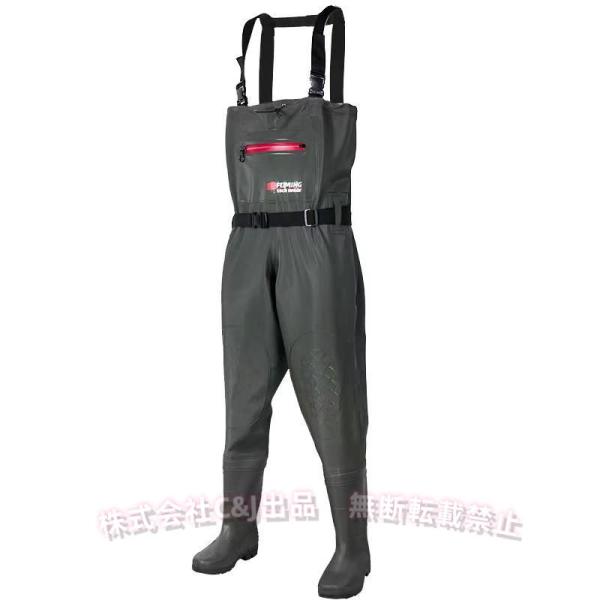 【商品説明】胸まで丈があるので、腰の深さまでの釣りが可能です。海や川では水面が波や流れなどで常に上下しているので、胸部まであるチェストハイタイプが1番安心感があります。特に潮位の変化がある海辺の釣りでは、チェストハイタイプが力を発揮します。...