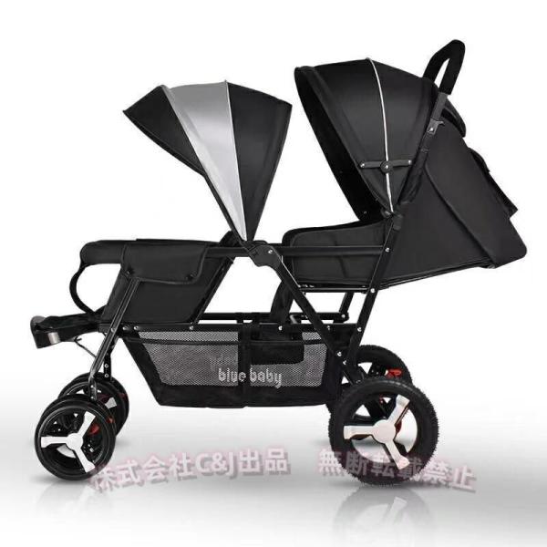 ２人乗りベビーカー スマートライド 二人乗り バギー ベビーカー 双子用ベビーカー 縦型 縦乗り コンパクト タイヤスリム バギー 赤ちゃん お出かけ 散歩